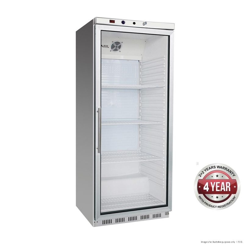 FED-X Stainless Steel Two Door Upright Fridge - XURC650S1V - CKE Sydney